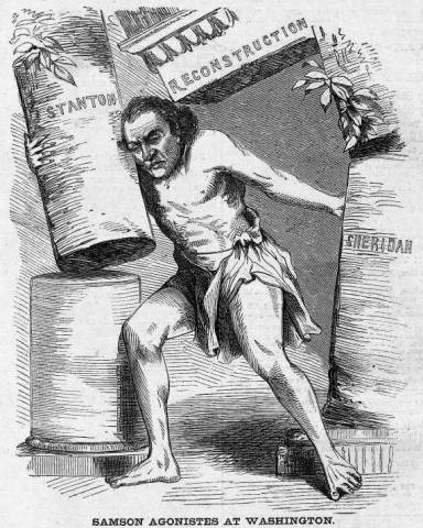 Reconstruction Political Cartoon Andrew Johnson